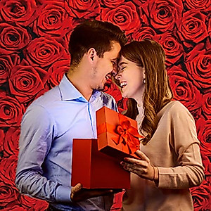 RUINI Red Rose Floral Wedding Photography Backdrop Roses Wall Lovers Girls Children Photos Backdrop 5x7FT