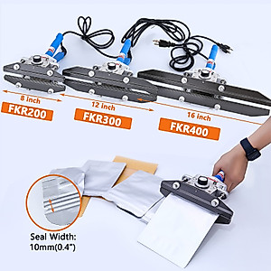 Fanlocn Mylar Bag Heat Sealer, Crimp Heat Sealer, Integrated Type Portable Hand Held Heat Sealer For Plastic Bags Snack Bag Food Storage (16 inch)