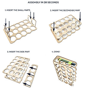 Woodencrew 15 Holes Wall Mount Vynil organizator, Vinyl Storage Organizer, Rack Acrylic Holder, Art Roll Organizer, Craft Tower, Multiple Large Holes Display Stand for Vinyl Rolls V1.1