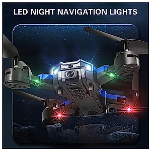 Drone with 8K Dual Camera for Adults Kids 8-12, Multi-directional Automatic Obstacle Avoidance UAV HD Aerial Photography Toy Radio-controlled Aircraft Quadcopter, Gesture Photo/Video (Blue)