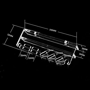 BASE WAVE Aquascape Maintenance Tool Holder for Aquatic Plants-5-1/2''(140mm) Rimless Tank Mount,up to 9/16''(15mm) Glass
