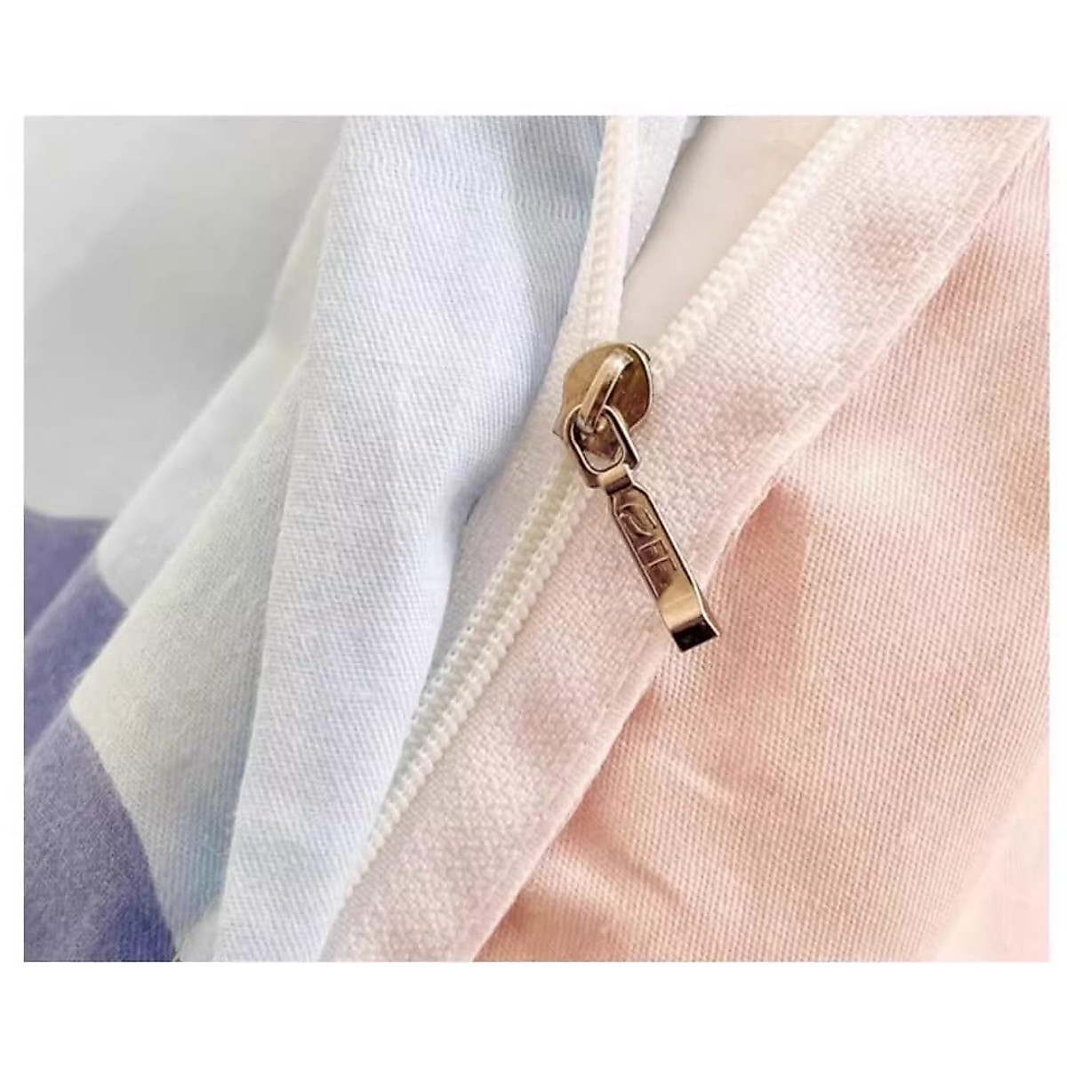 Generic 100% Cotton Duvet Cover Set for King Queen and Twin, Full Size Blue Leaf Print Double Bed Quilt Cover with 2 PCs Pillowcase with Zipper Closure (Full)