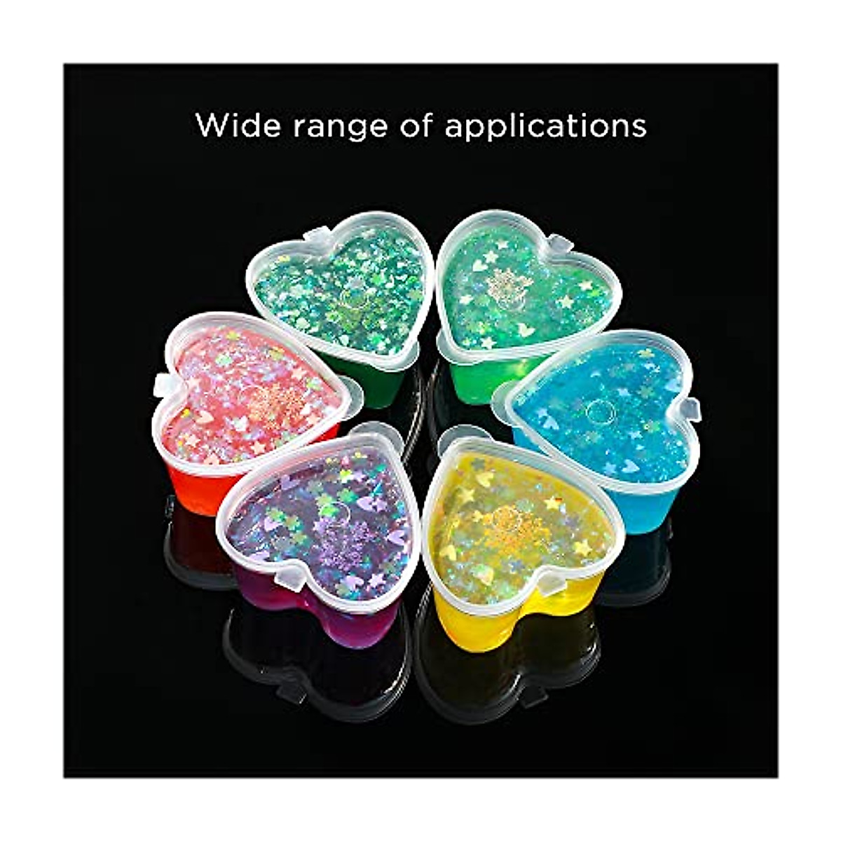 20PCS 45ML Heart Shape Cup Food Box With Lids Disposable Plastic Storage Container Pigment Box For Kitchen Organizer Home