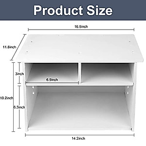 YGYQZ Desktop Stand for Printer, Desk Printer Shelf Table 2 Tier Space Organizer as Storage Shelf for Office (Printer stand1)
