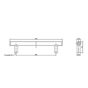 Richelieu Hardware BP205128BORB Roosevelt Collection 5 1/16-inch (128 mm) Center-to-Center Brushed Oil-Rubbed Bronze Modern Cabinet and Drawer Bar Pull Handle for Kitchen, Bathroom, and Furniture