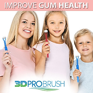 autisticare New Softer Feel Sensory 3-Sided Toothbrush 3-PK | Autism Spectrum Special Needs Asperger's Complete Dental Care Tactile Child Calming Gift Therapy Gum Health Fidget Caregiver Made in USA