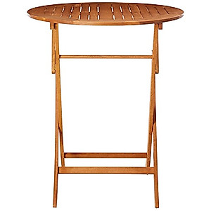 International Caravan Furniture Piece Royal Tahiti Outdoor 36" Bar Height Round Folding Table