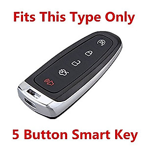 Rpkey Silicone Keyless Entry Remote Control Key Fob Cover Case protector Replacement Fit For Ford C-Max Edge Escape Expedition Explorer Flex Focus Taurus Lincoln MKS MKT MKX M3N5WY8609 7812A-5WY8609