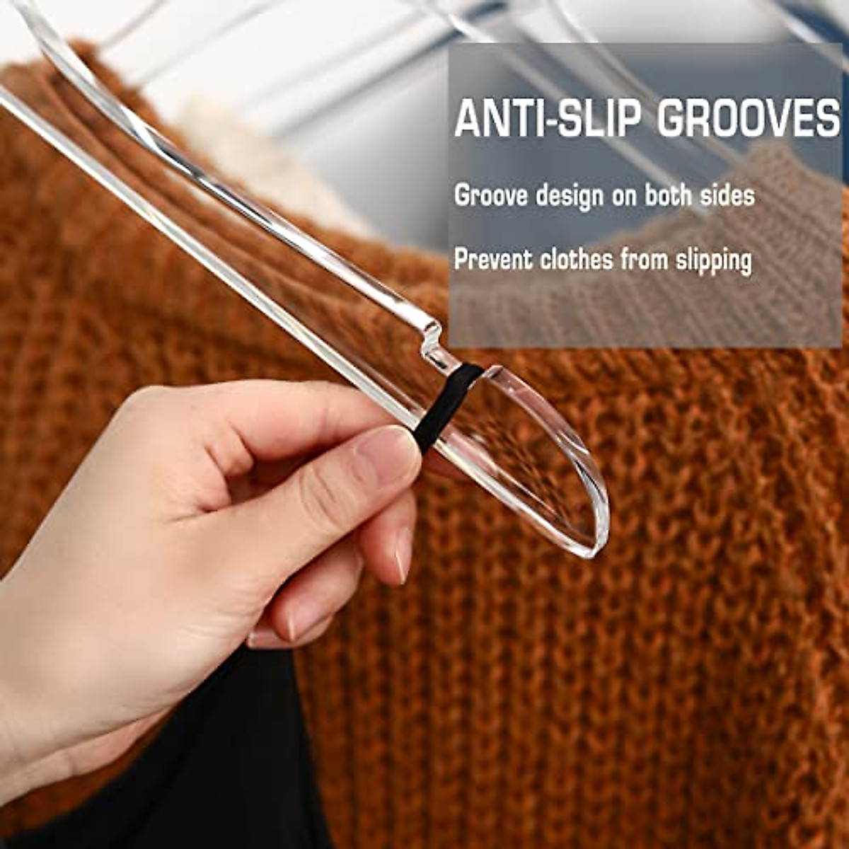 Besser Acrylic Clear Hangers 15 Pack Gold Acrylic Hangers Premium Quality Crystal Clear Hangers with Gold Hooks Luxury Dress Suit Hangers（Flat Hook）