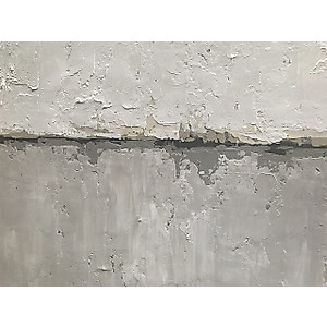 NANKAI Large Abstract Painting Hand Painted Grey White Minimalist Painting on Canvas Modern Abstract Canvas Wall Art Large White Acrylic Abstract Painting Wall Art 30x45 inch
