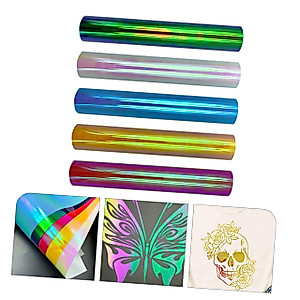 LIGHTAOTAO Vinyl Lettering Film 5 Rolls Clothing Transfer Paper Cup Vinyl Self Adhesive Vinyl Sheets Vinyl Film Adhesive Vinyl for Crafts Self-Adhesive Vinyl Film Glass Glue The Pet Glass