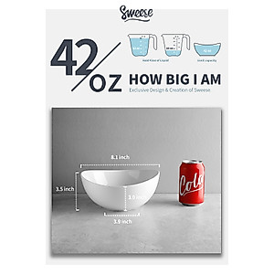 Sweese 7.8 Inch Plates Set of 6 & 42 Ounce Bowls Set of 4