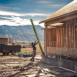 Little Giant Ladders, SumoStance, M28, 28 ft Extension Ladder, Fiberglass, Type IA, 300 lbs weight rating, (18828)