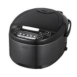 Crux 12 Cup Non-Induction Rice Cooker, Multi-Cooker, Food Steamer, Slow Cooker, Stewpot, Easy One-Pot Healthy Meals, Dishwater Safe, Non-Stick Bowl, Black, one size