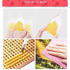 Huacan Christmas Cards 5D DIY Diamond Painting Round Drill Greeting Thank You Cards Creative 8 Packs