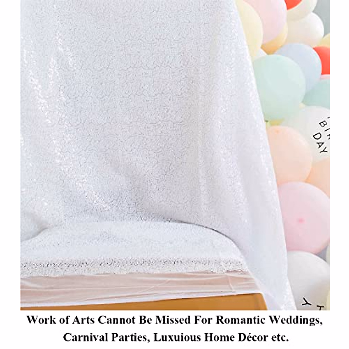 Partisout Sequin Fabric Glitter Fabric 1 Yard Fabric by The Yard Little Mermaid Fabric Material Fabric Sparkly Fabric Mesh Fabric Vinyl Fabric Sequence Fabric Material for Sewing