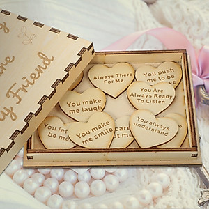 NOLITOY Personalized Sentimental Box Reasons Why You Are My Best Friend Cute Birthday For Her Women Friendship & Bestie