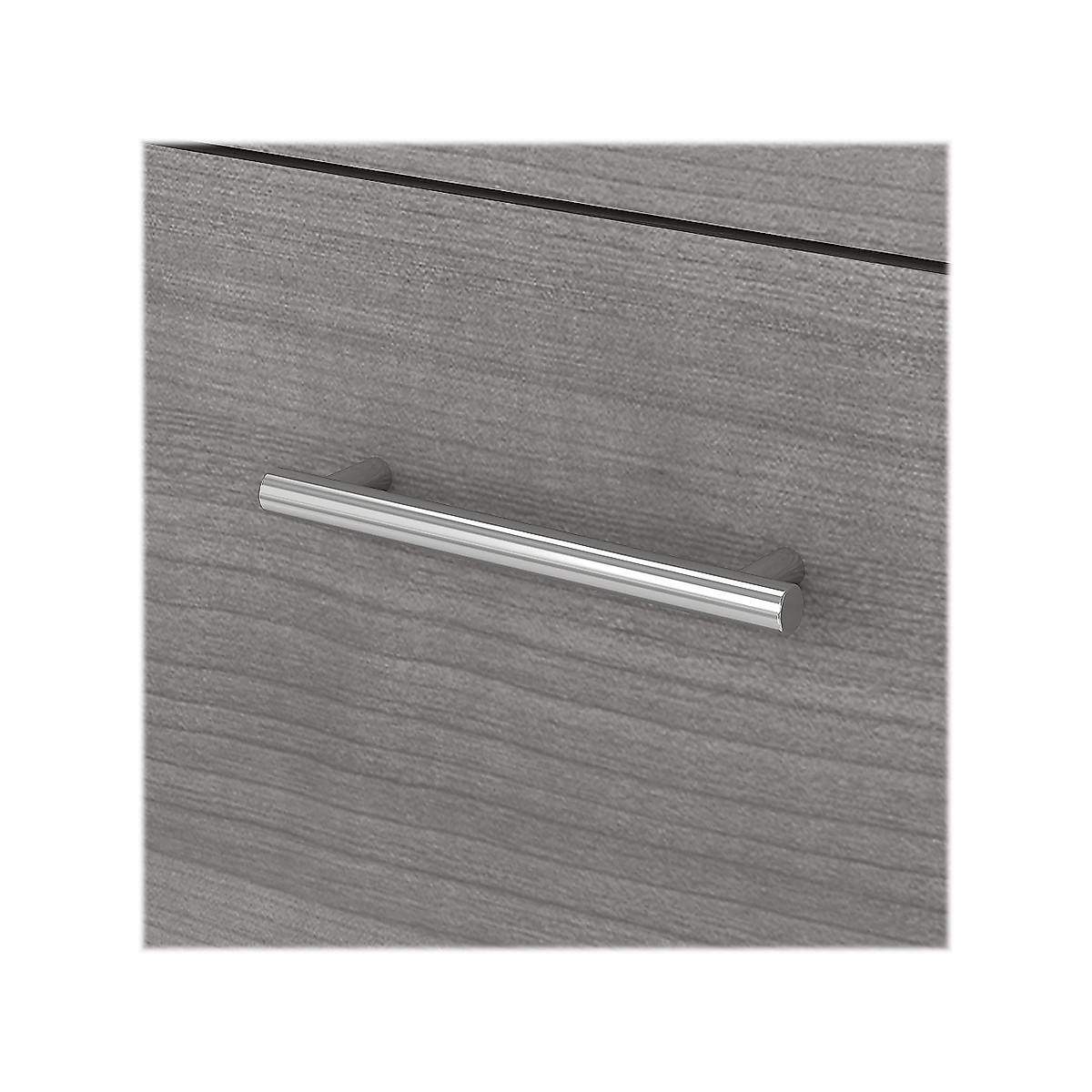 Bush Furniture Somerset 60W Office Desk with Lateral File Cabinet and 5 Shelf Bookcase in Platinum Gray