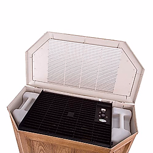 AIRCARE 696 400HB Digital Whole-House Console-Style Evaporative Humidifier, Light Oak