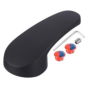 uxcell Single Lever Faucet Handle for 40mm Cartridge, Zinc Alloy Faucet Handle Replacement for Kitchen Bathroom Shower, 4.3"x1.9", Black