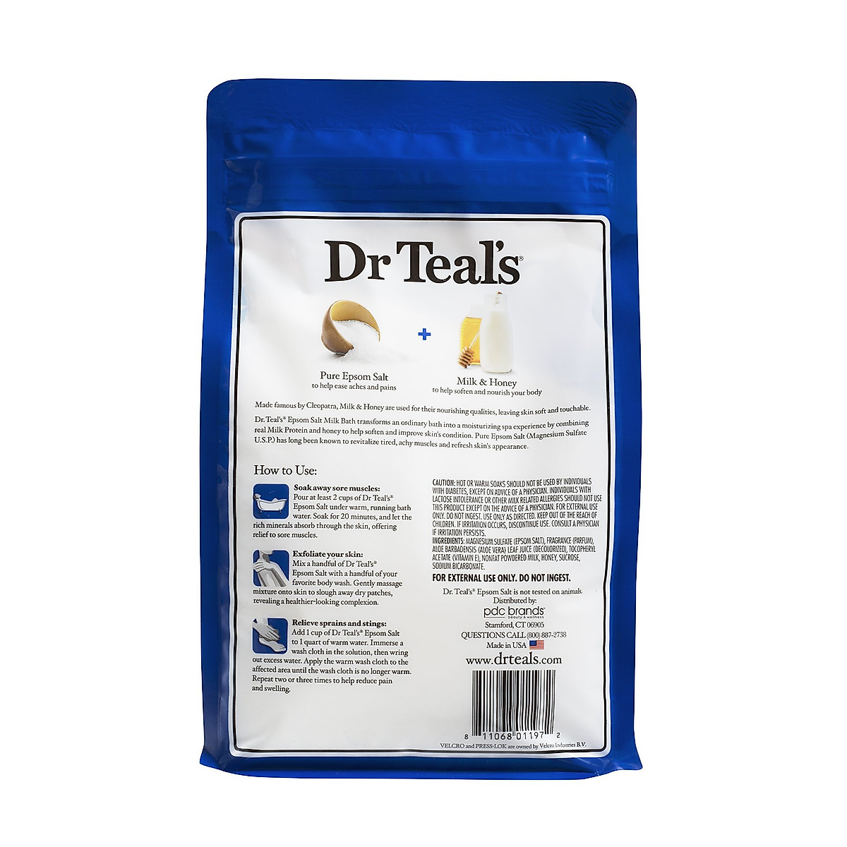 Dr Teal's Epsom Salt Bath Variety Gift Set (2 Pack, 3lb Ea.) - Relax & Relief Eucalyptus & Spearmint, Soften & Nourish Milk & Honey - Essential Oils Blended with Pure Epsom Salt Eases Pain & Stress