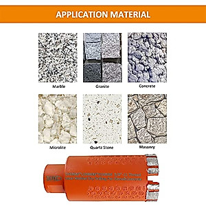 BGTEC Diamond Core Drill Bit,35mm 1-3/8" Granite Laser Welded Hole Saw with 5/8-11 Thread for Marble Concrete with Vacuum Brazed Outside and Inside Protection