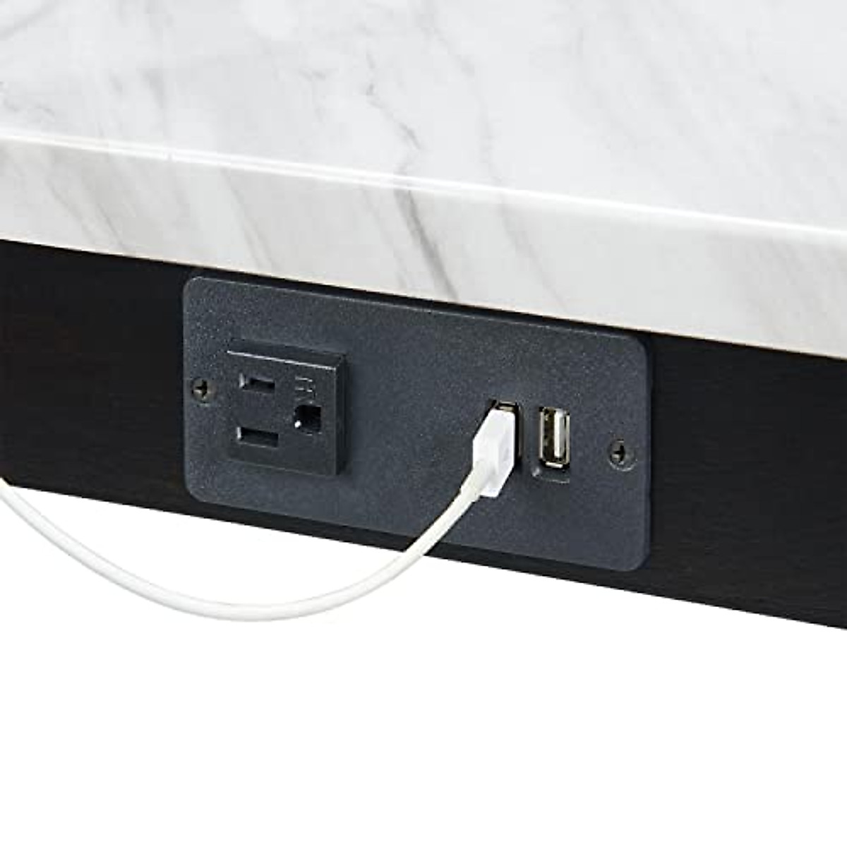 Picket House Furnishings Jada Bar Table Set in White Marble