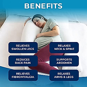 Pregnancy Pillows for Sleeping | Cooling Pregnancy Pillow for Pregnant Women to Sleep | Gel Memory Foam Side Sleeper Body Pillow | Body Pillows for Adults | Maternity Pillow for Pregnant Women