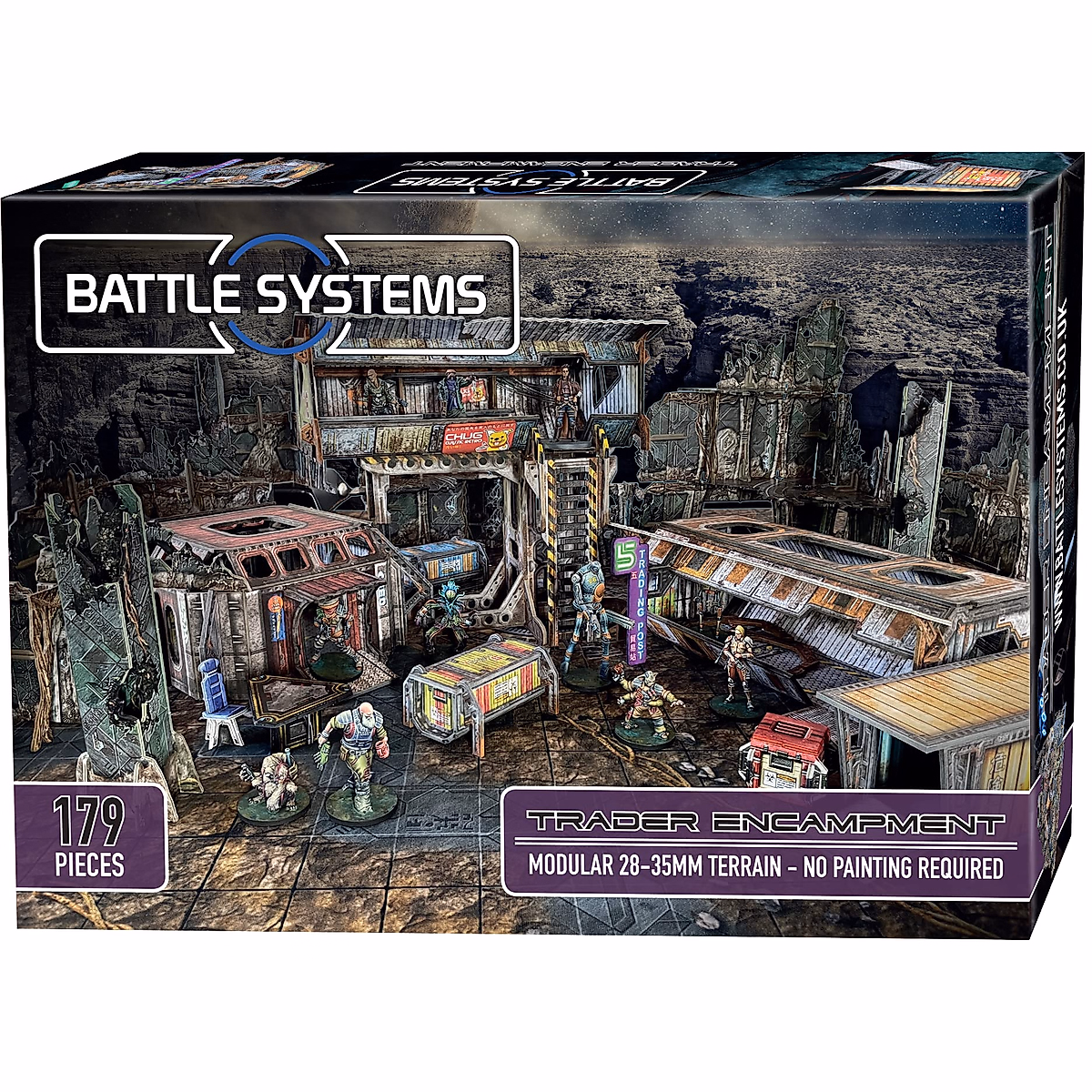Battle Systems - Modular Tabletop 3D Gaming Sci-Fi Terrain - Perfect for 28mm-35mm Miniatures and Figures - No Painting Required - Science Fiction Aliens 40K Wargame