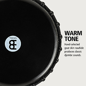 Meinl Percussion Series Travel Djembe Hand Drum Circle Instrument, Synthetic Shell and Goat Skin Head — NOT Made in China — African Mali Weave Rope Tuning, 2-Year Warranty (PADJ4-M-G)