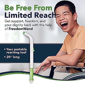 FreedomWand Master Kit - Multipurpose Toilet Wiping Aid – 20” Toilet Paper Helper for All People with Range of Motion Limitations – Portable Toilet Aid for Holding Tissue & Personal Hygiene Products