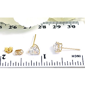 2 carat Diamond Earrings 18k SOLID GOLD Heart shaped Diamond Studs HANDMADE Jewelry gifts for women 6.5 mm Solitaire Heart Cut Diamond Earrings gift for Birthday Mothers Day Anniversary wife present