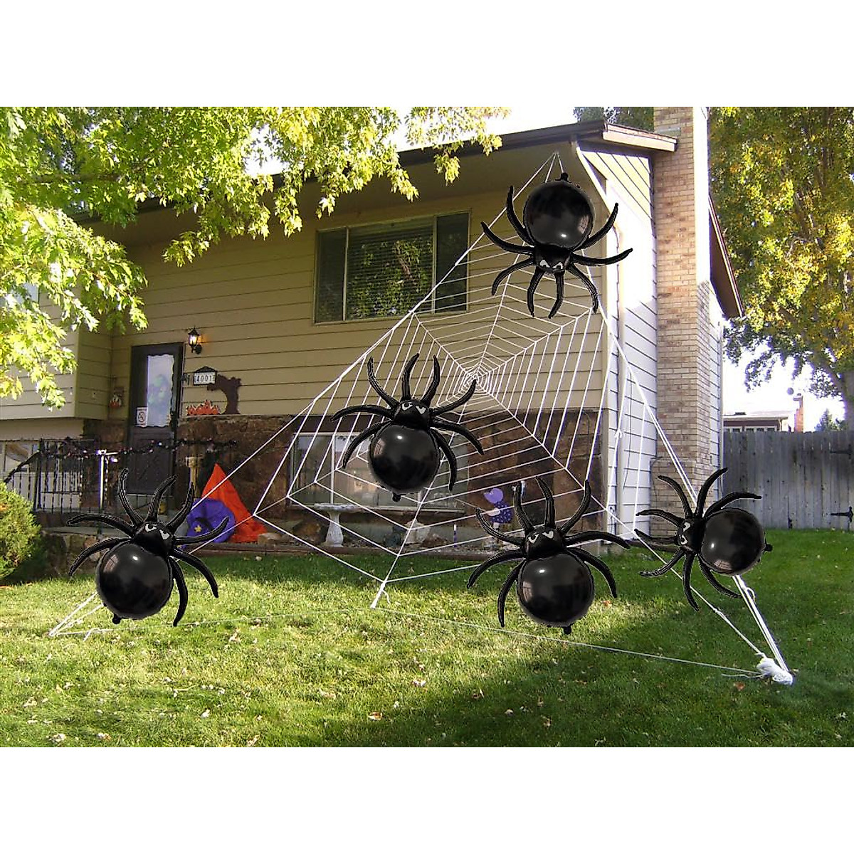 17.2" Halloween Black Spider balloons - 12Pcs Mini Spiders Foil Balloon for Halloween Decoration Day of Death New Year Birthday Spooky Party Supplier