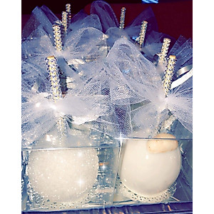 Yesland 50 PCS Candy Apple Box With Hole Top, Clear PET Gift Boxes for Caramel Apples, Ornament, Treats & Party Favors for Wedding, Party or Baby Shower - 4" x 4" x 4"