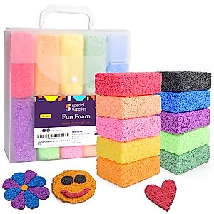 Special Supplies Fun Foam Modeling Foam Beads Play Kit, Children’s Educational Clay for Arts Crafts Kindergarten, Preschool Kids Toys Develop Creativity, Motor Skills (10)
