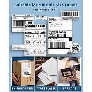 Thermal Label Printer, 4X6 Shipping Label Printer, Commercial Direct Desktop Label Printer for Shipping Packages Barcode Label Maker, Compatible with UPS, USPS, Etsy, Amazon,Shopify,Ebay