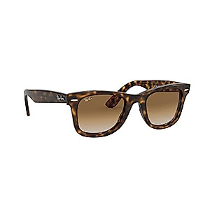 Ray-Ban Rb4340 Wayfarer Ease Square Sunglasses, Light Havana/Clear Gradient Brown, 50 mm