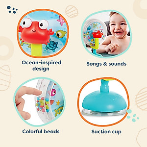 B. toys- B. baby- Baby Table Top Ferris Wheel Toy – High Chair Toy – Musical Toy with Songs & Sounds – Educational & Developmental – Whirly Wheel- 6 Months +