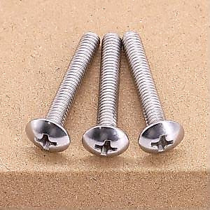 10-24 x 1/2" (50 pcs) Truss Head Machine Screws, 304 Stainless Steel (18-8), Cross Recessed Truss Head Machine Screws, Phillips Drive, Coarse Thread UNC, ANSI B18.6.3T
