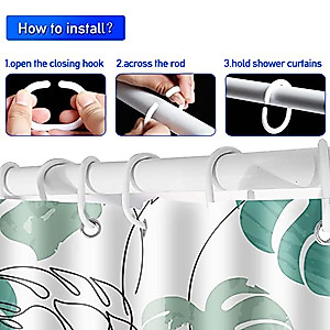 KINUUIS 4PC Summer Bathroom Shower Curtain Sets Abstract Modern Bathroom Sets,Watercolor Bathroom Sets with Rugs and Accessories,Line Art Shower Curtain for Bathroom Decoration