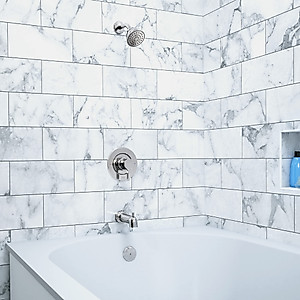 Moen Vichy Chrome Bathroom Tub Shower Faucet System without Valve, T2663EP