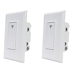Smart Light Switch,Jinvoo WiFi Smart Wall Light Switch,Voice Control and Timing Function,No Hub Hequired,Easy and Safe Installation Compatible with Alexa and Google.（2 Pack）