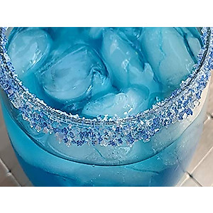 Snowy River Blue Dream Cocktail Sugar - Kosher All Natural White and Blue Cocktail Rimmer and Coffee Rimmer (Blue Dream, 8oz Bag)