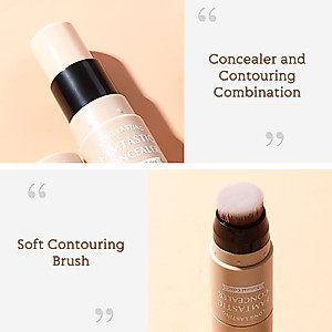 Erinde Contour Highlighter Stick with Brush -Bronzer Pen, Waterproof, Longwear Makeup(#03#04)