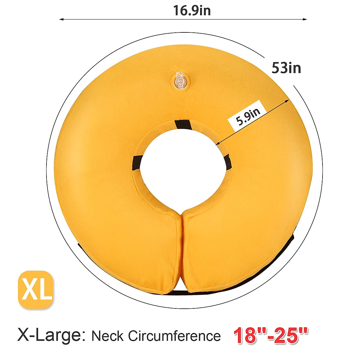 MUKSIRON Recovery Collar for Dogs,Soft Protective Inflatable Dog Cone Collar for After Surgery, Adjustable Elizabethan Collar for Small/Medium/Large Dog and Cats to Prevent from Scratching & Biting