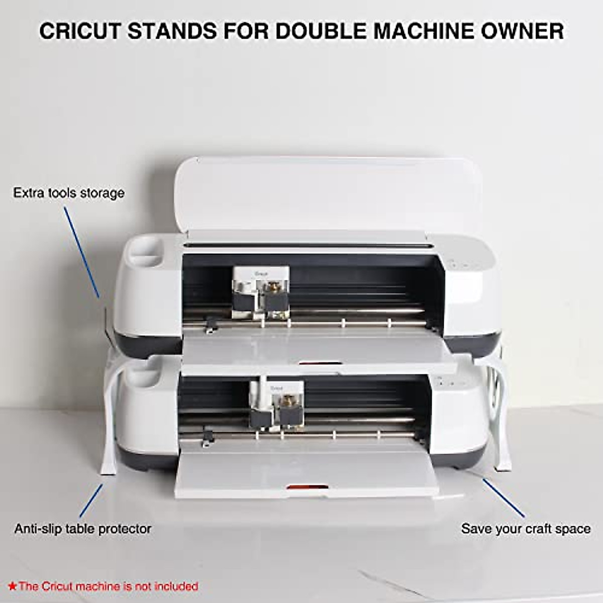 LOPASA 7'' Stand Legs Compatible with Cricut Maker 3/ Maker/ Explore 3/ Explore Air 2, Cricut Accessories and Supplies for Double Machine Organization and Storage, Cutting Machine Organizer for Save Space