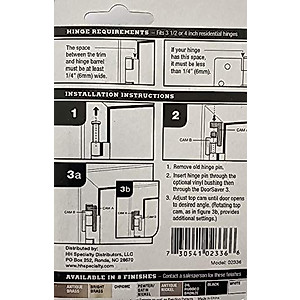 DoorSaver 3 Bumperless Hinge Door Stop 2-Pack in Oil Rubbed Bronze