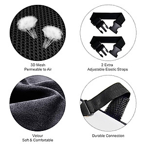 CoziPlan Lumbar Support Pillow for Office Chair - Support Version (Firm), Memory Foam Back Cushion for Chair and Car, with Non-Slip Back and Two Adjustable Belts…