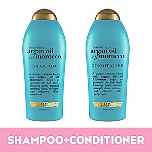 OGX Renewing + Argan Oil of Morocco Shampoo & Conditioner, 25.4 Fl Oz 2 count (Pack of 1)