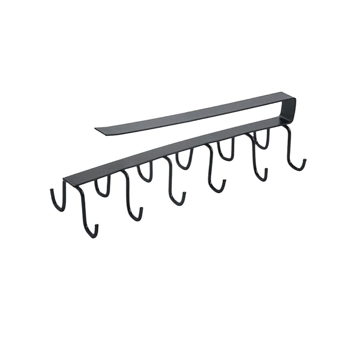 Coffee Cup Holder Fashion Double-Row Metal Rack Mug Cupboard Kitchen Storage Rack Hanger Bracket Cabinet Hook Mug Display ( Color : Gold )